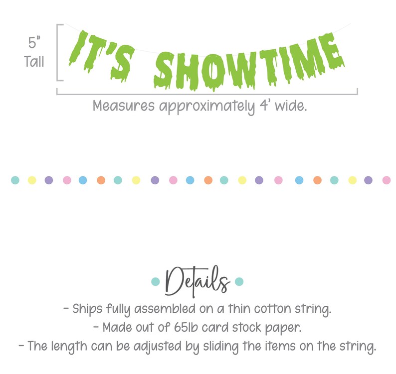 It's Showtime, It's Showtime Banner, Halloween Decorations, Halloween ...