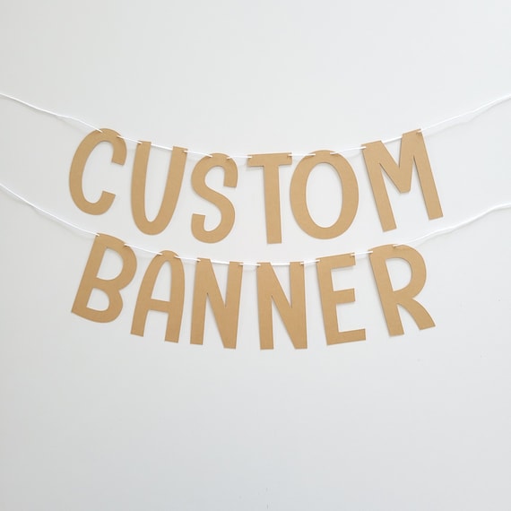 Custom Banner Custom Kraft Banner Customizable Banner - Etsy