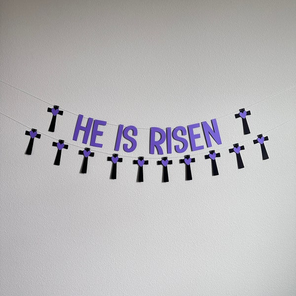 He is Risen Banner - Etsy