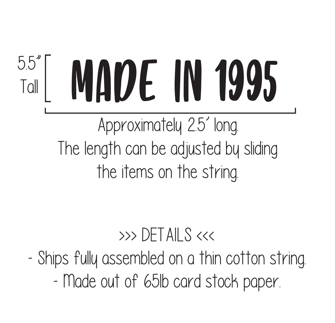 Made in 1995 Made in 1995 Banner 1995 Born in 1995 - Etsy