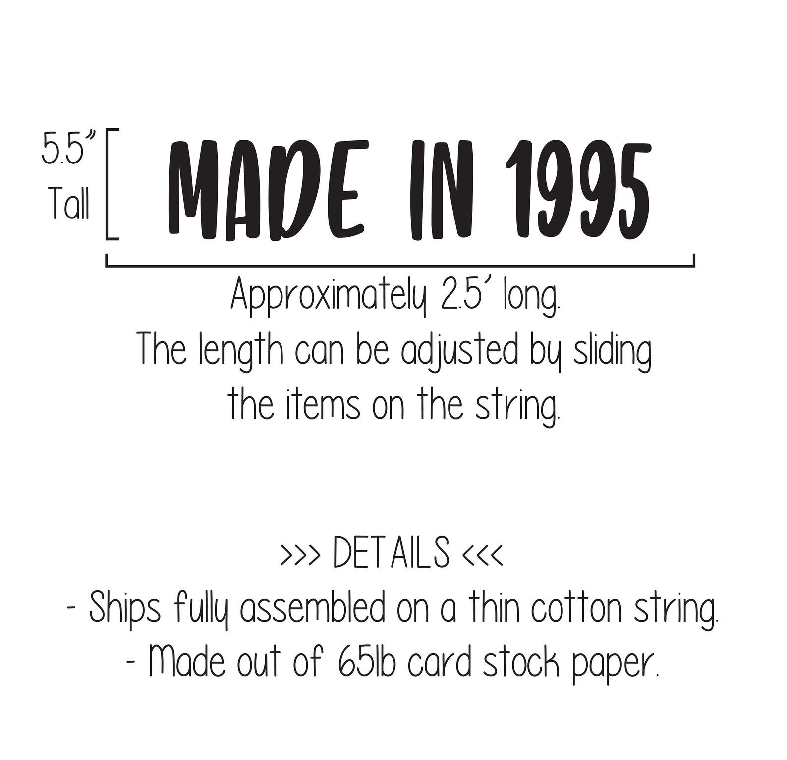 Made in 1995 Made in 1995 Banner 1995 Born in 1995 - Etsy