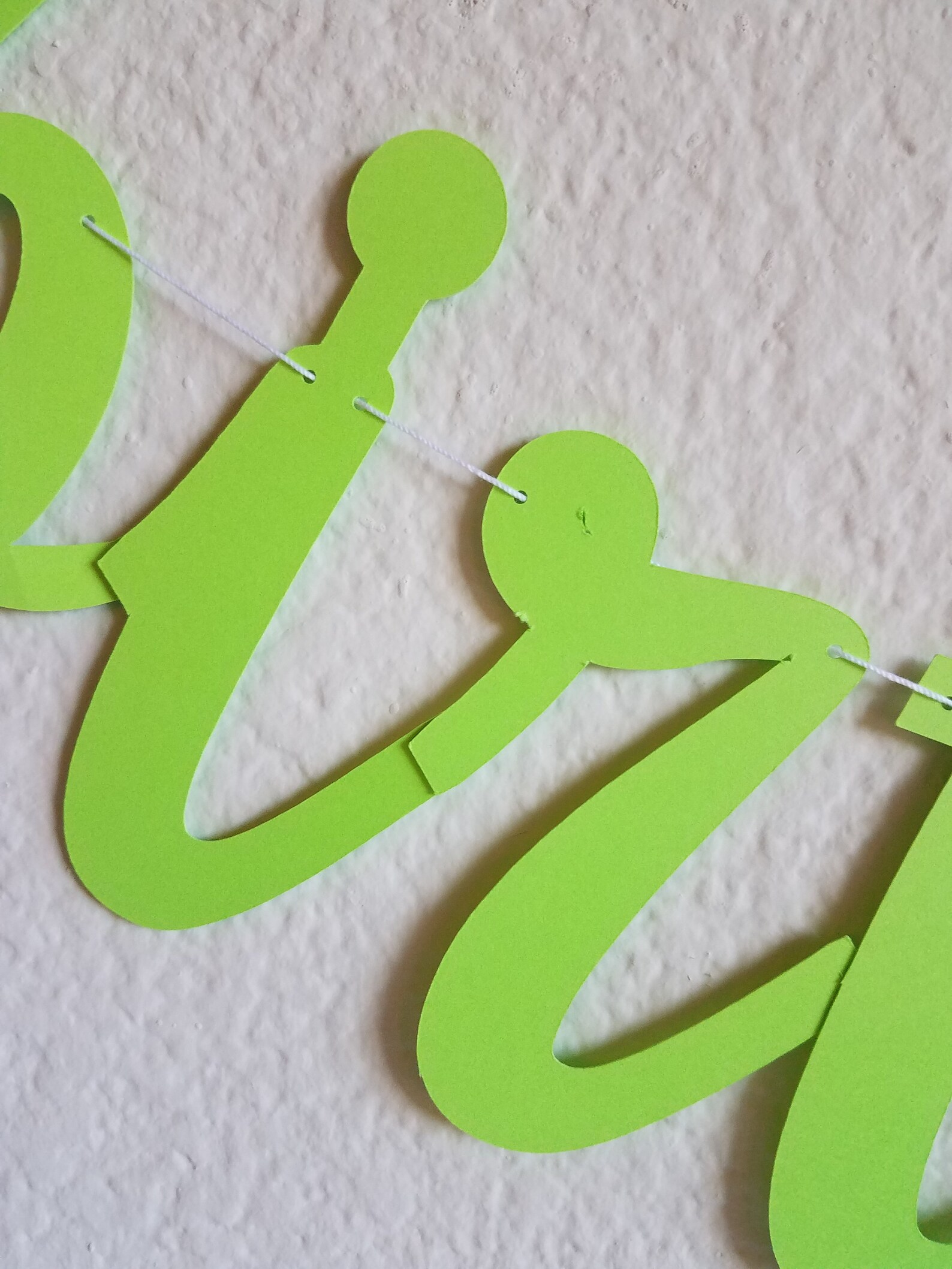 Lime Green Happy Birthday Banner, Lime Green Birthday Banner, Cursive ...