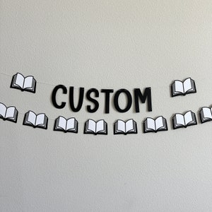 Custom Book Banner, Custom Reading Banner, Book Club Banner, Book ...