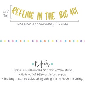 Reeling in the Big 40, 40th Birthday Banner, 40th Birthday Party ...