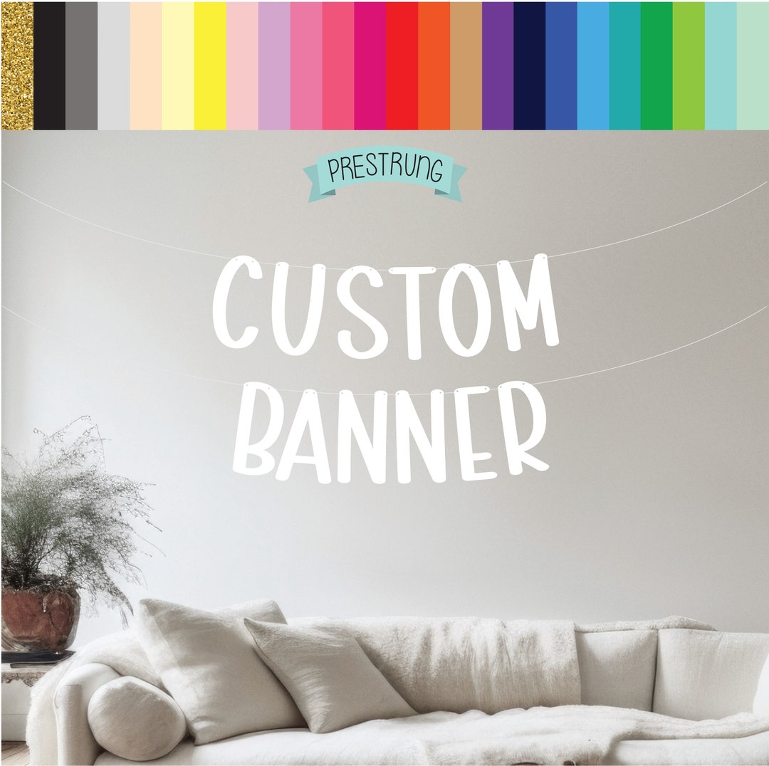 Custom White Banner, White Banner, White Decorations, White Party ...