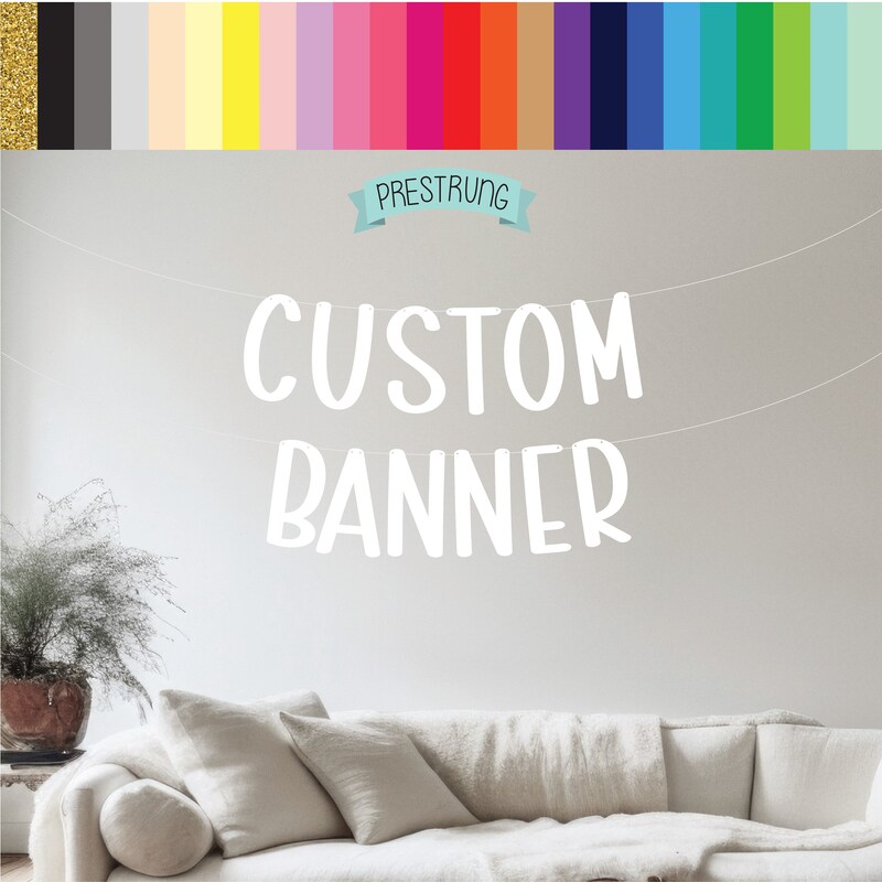 Plain White Banner - Etsy