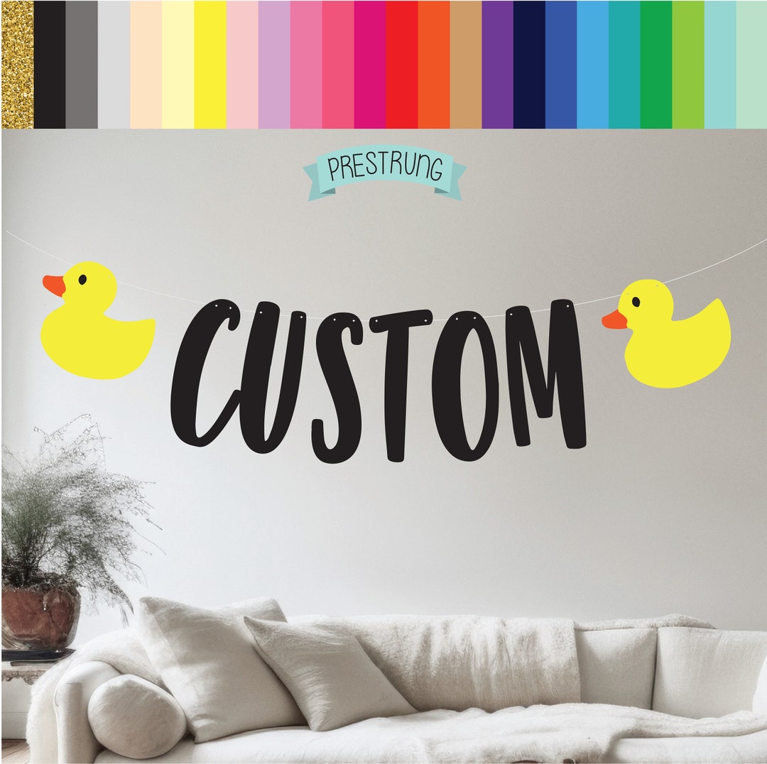 Custom Duck Banner Rubber Duck Theme Duck Decorations Duck - Etsy