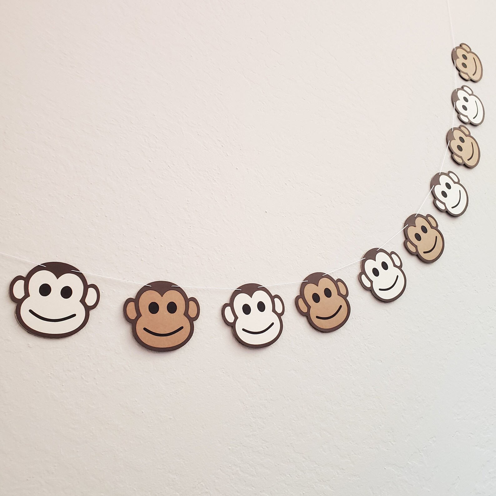 Monkey Birthday Banner, Monkey Party, Monkey Birthday Party, Monkey ...