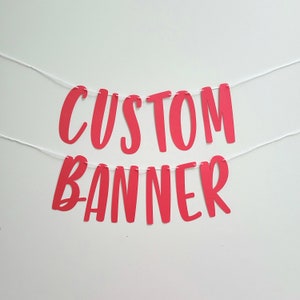 Custom Banner, Custom Red Banner, Customizable Banner, Custom Fun Font ...