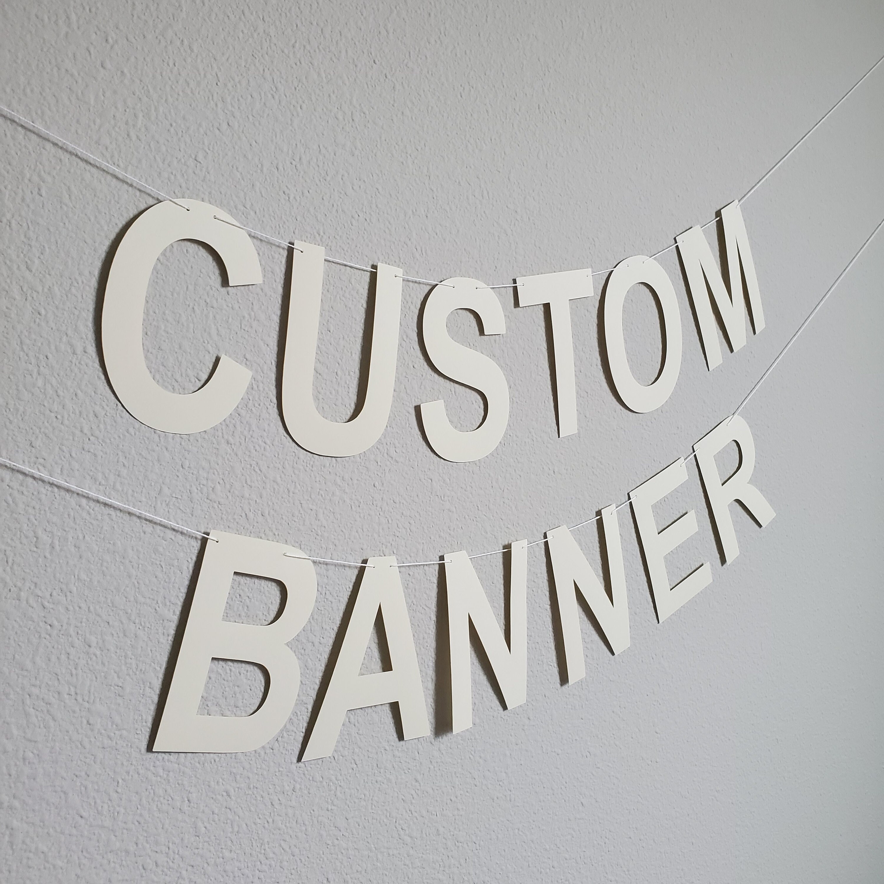 Custom Banner Custom Beige Banner Customizable Banner | Etsy