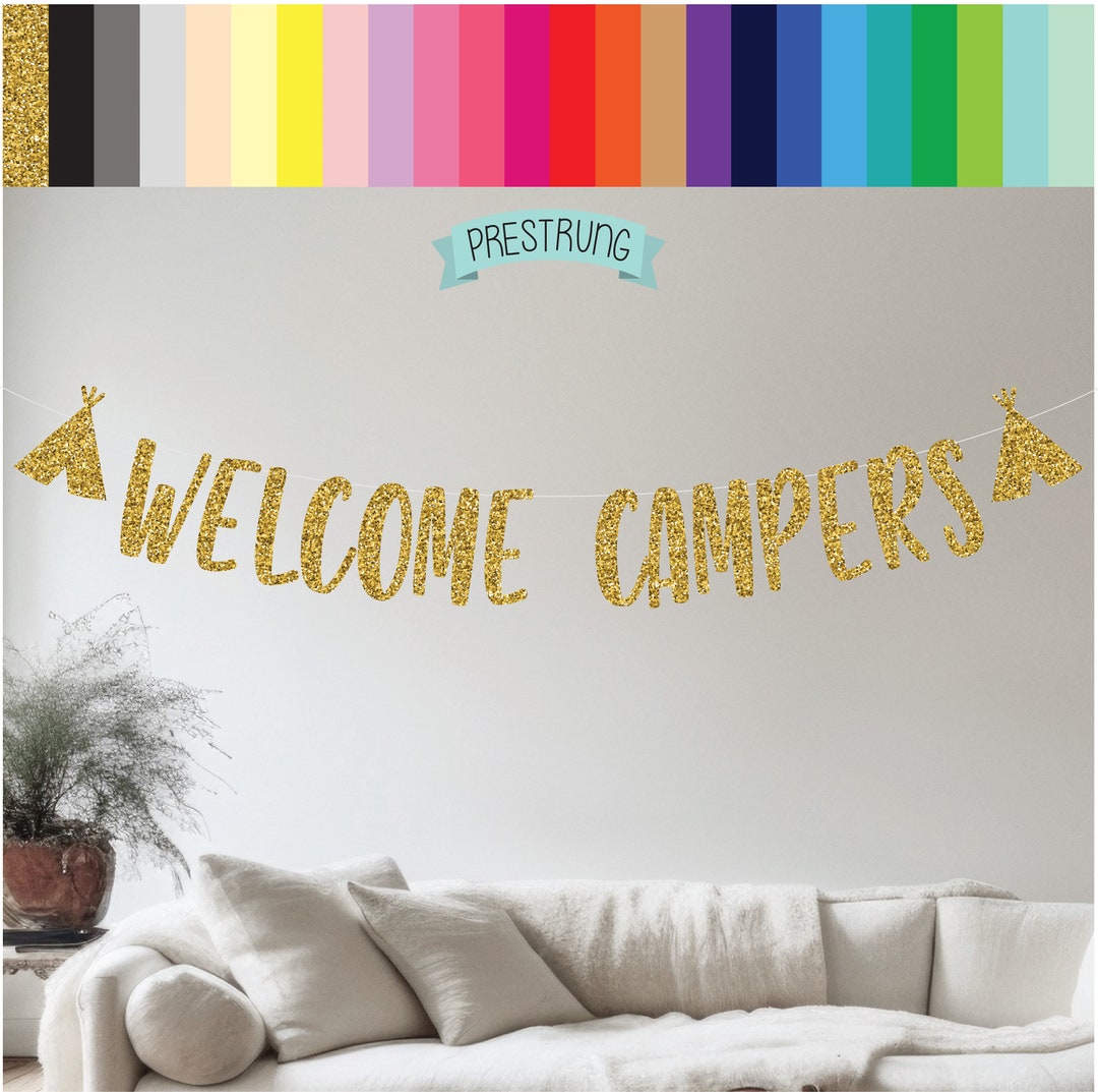 Welcome Campers, Welcome Campers Banner, Camp Decorations, Camp Party ...