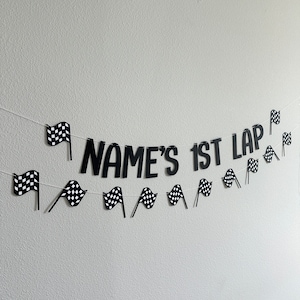 Name's 1st Lap, Racing 1st Birthday Decorations, 1st Birthday Party ...