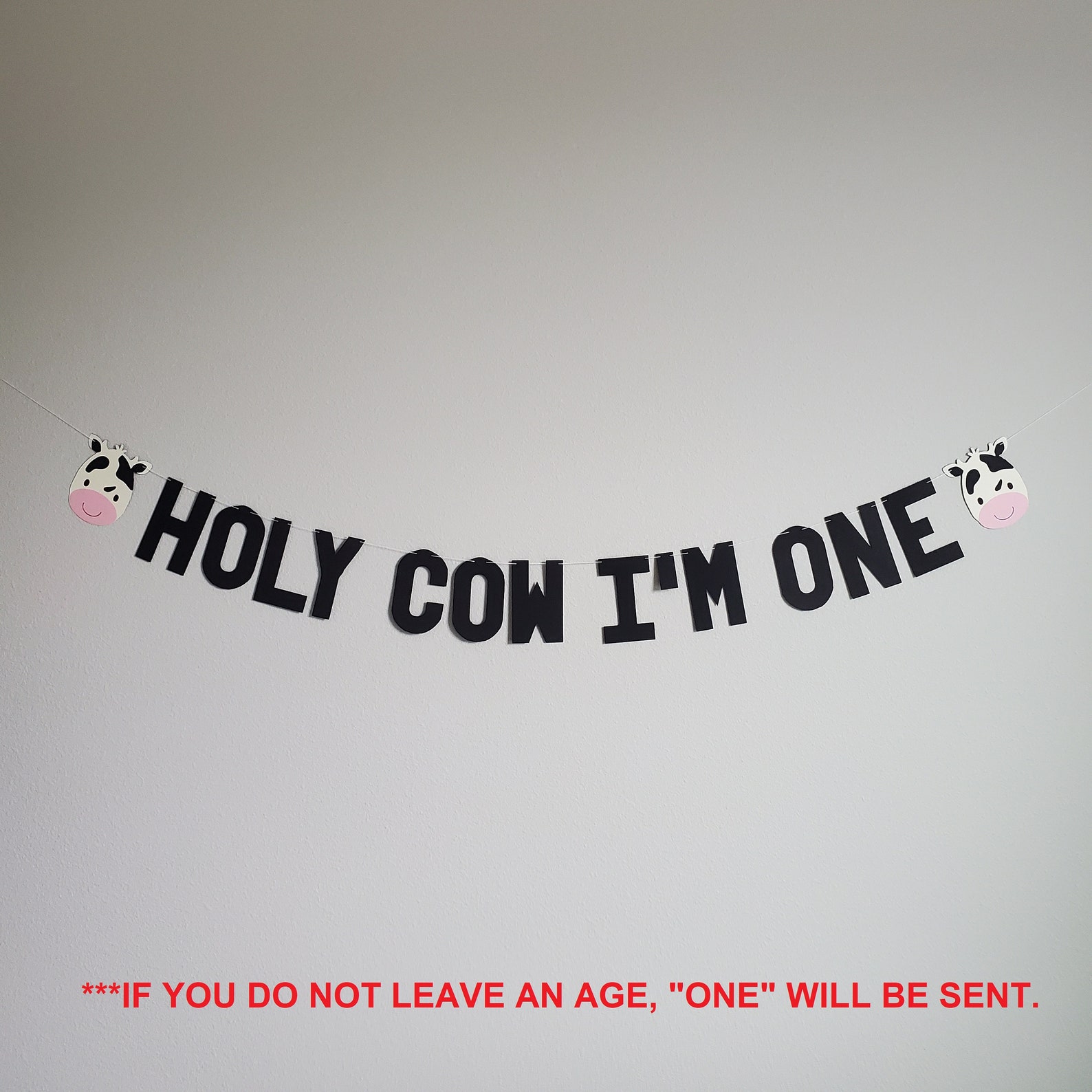 Holy Cow I'm One, Cow Garland, Cow Banner, Cow Decor, Babies Room Cow ...