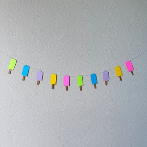 Popsicle Themed Birthday Banner Summertime Birthday Banner - Etsy