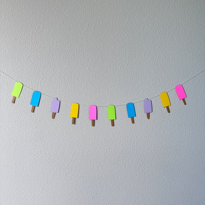 Popsicle Themed Birthday Banner Summertime Birthday Banner - Etsy