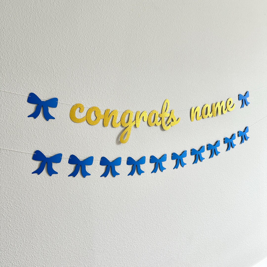 Congrats Name, Custom Congratulations Banner, Graduation Banner ...