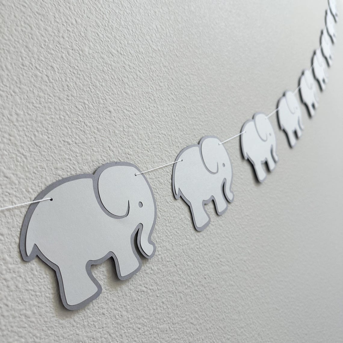 Elephant Garland, Elephant Banner, Cute Elephant Decor, Babies Room ...
