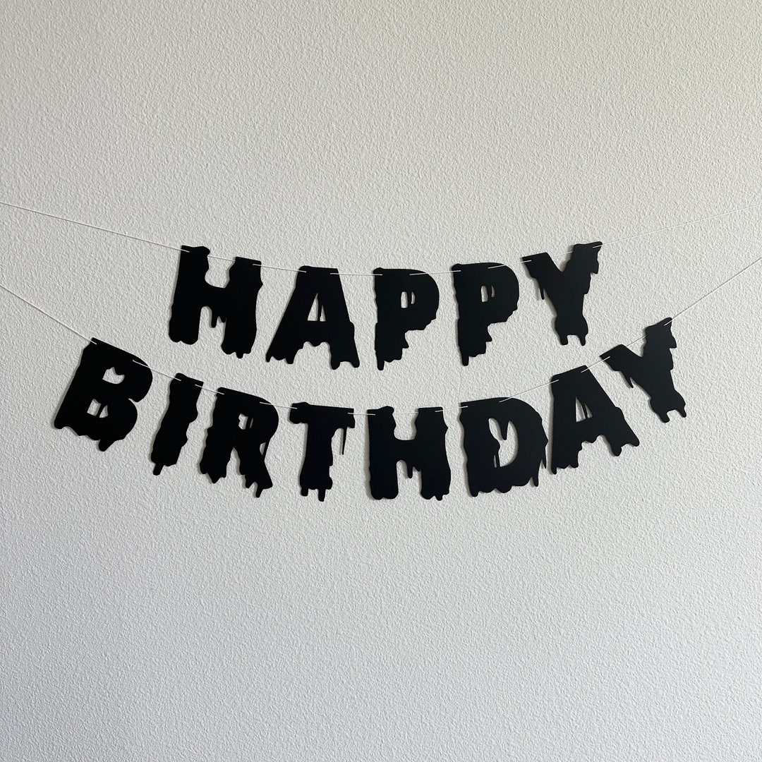 Happy Birthday, Halloween Birthday Banner, Spooky Birthday Banner ...