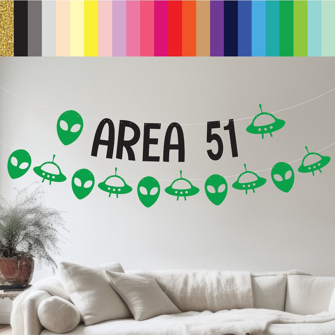 Alien Banner, Area 51 Banner, Area 51, Alien Decorations, Alien ...