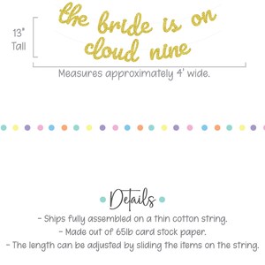 The Bride is on Cloud Nine, Bridal Shower Banner, Bachelorette Party ...