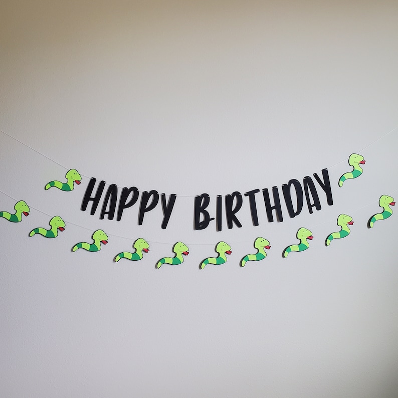 Snake Birthday Snake Banner Snake Party Snake Birthday - Etsy