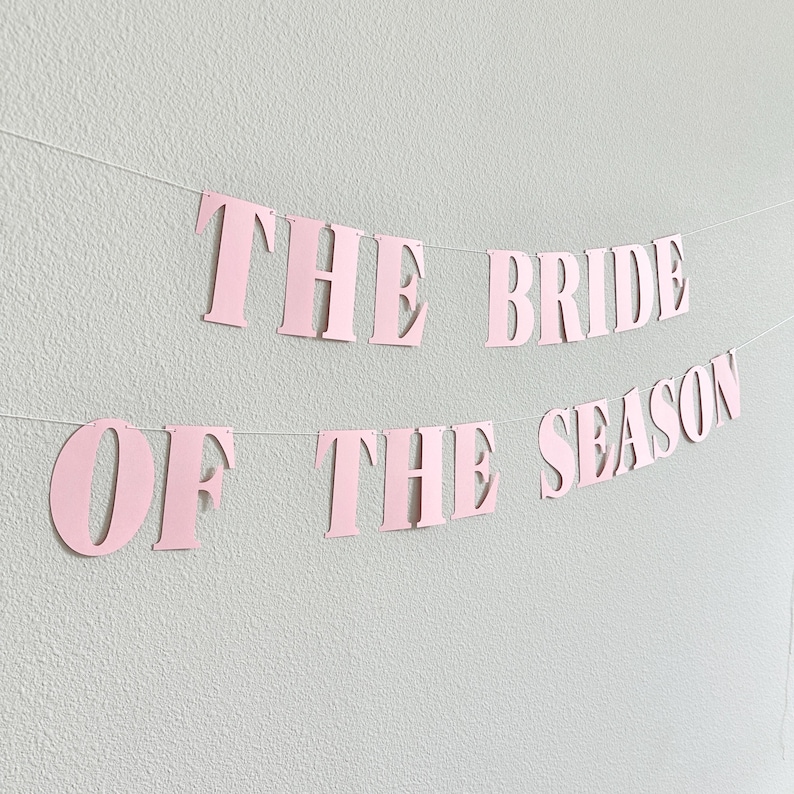 The Bride of the Season Banner, Light Pink Bridal Shower Banner ...
