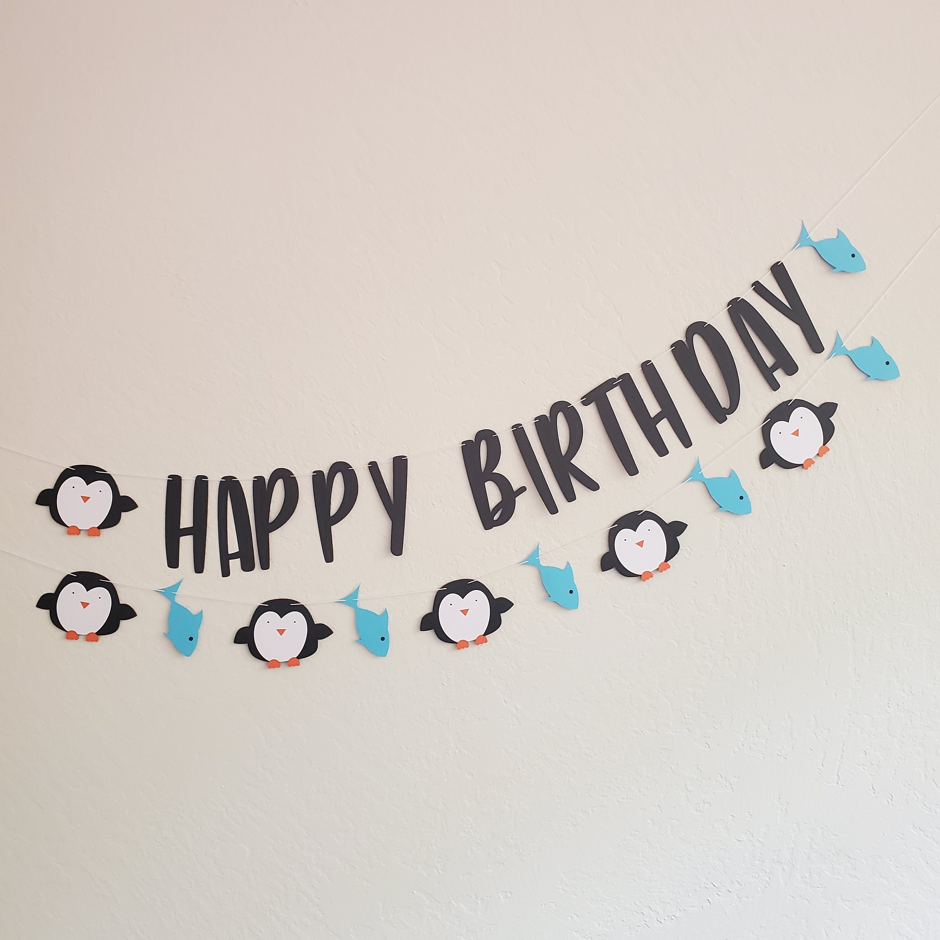 Penguin Banner Penguin Birthday Banner Penguin Garland - Etsy.de