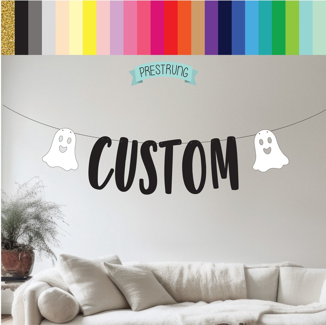 Custom Ghost Banner, Custom Halloween Banner, Ghost Banner, Ghost ...