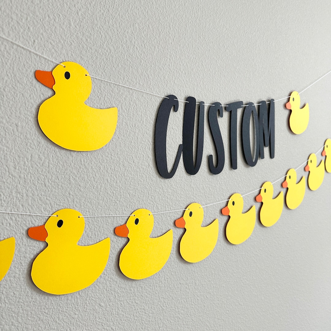 Custom Duck Banner, Rubber Duck Theme, Duck Decorations, Duck Birthday ...