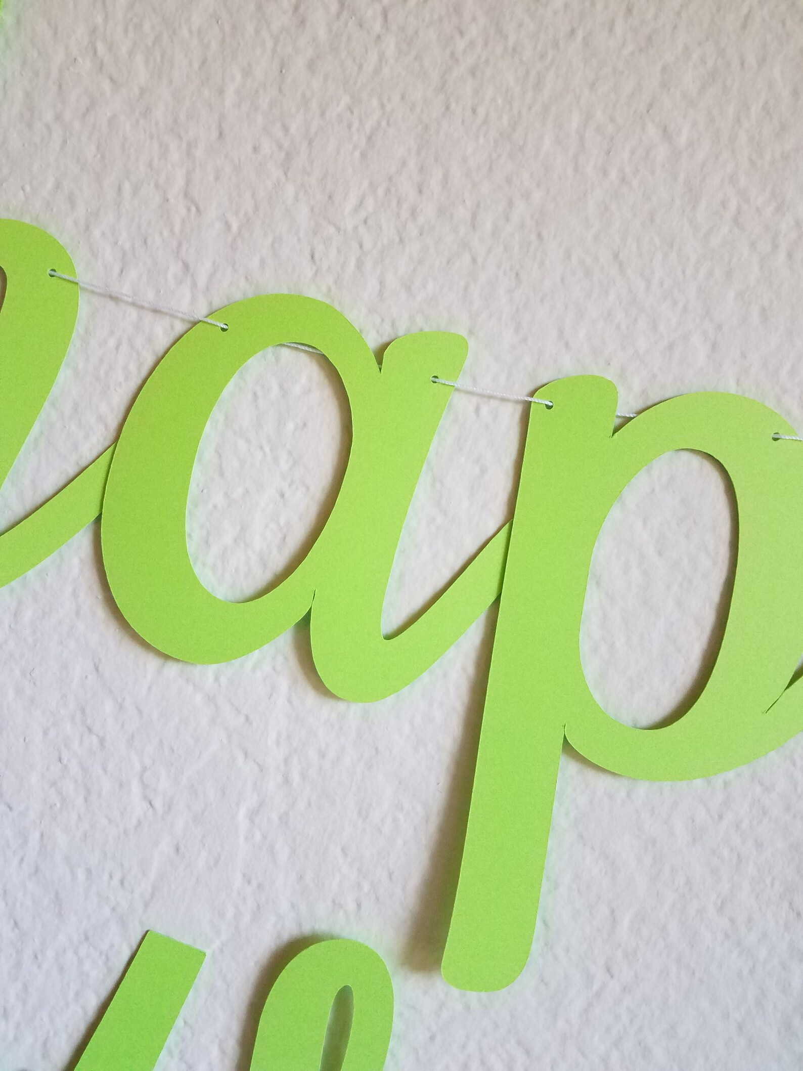 Lime Green Happy Birthday Banner, Lime Green Birthday Banner, Cursive ...
