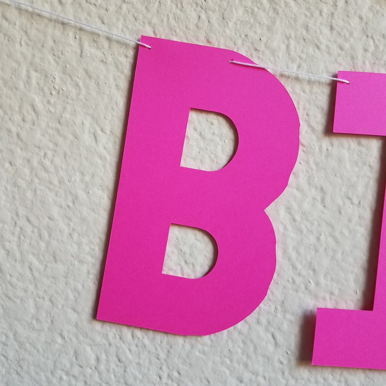 Hot Pink Happy Birthday Banner, Hot Pink Birthday Banner, Custom Hot ...