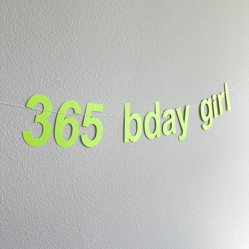 365 Bday Girl, 365 Bday Girl Banner, 365 Bday Girl Decorations, Brat ...