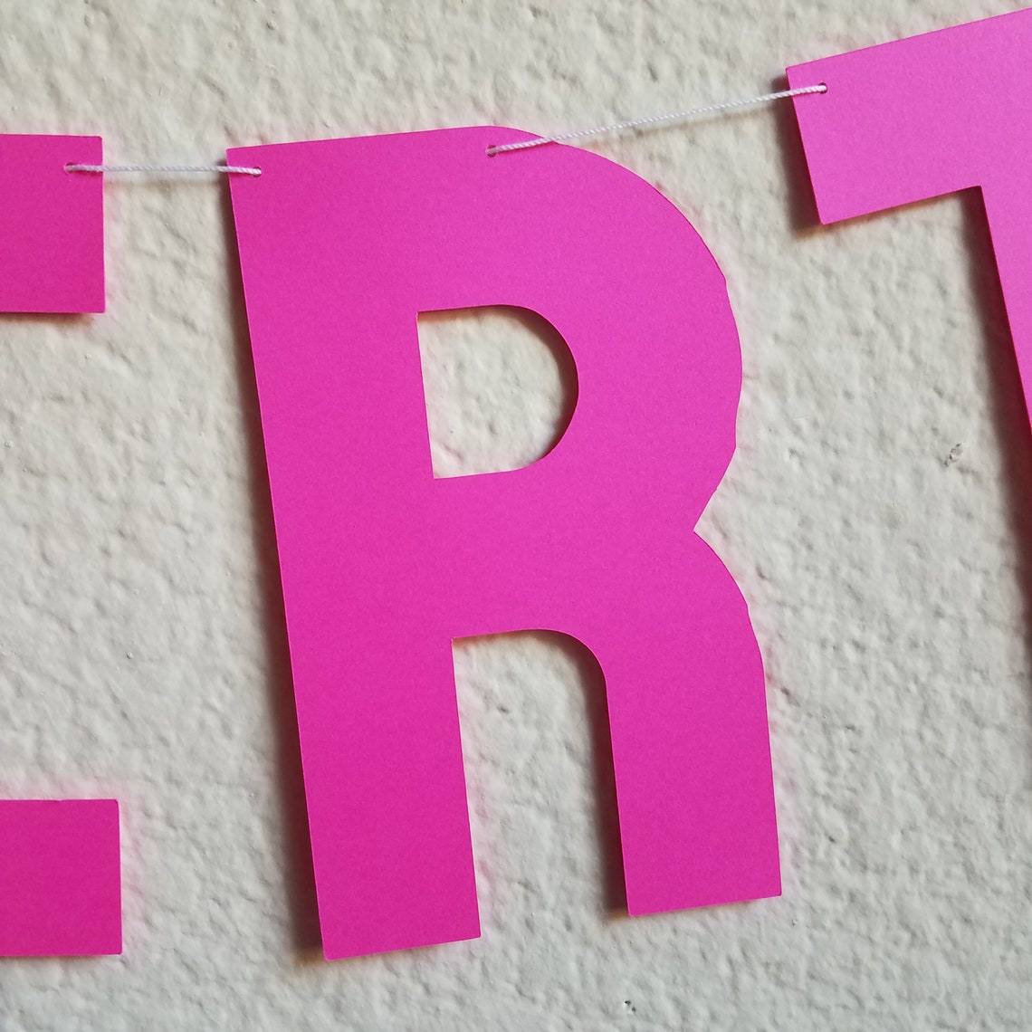 Hot Pink Happy Birthday Banner Hot Pink Birthday Banner - Etsy