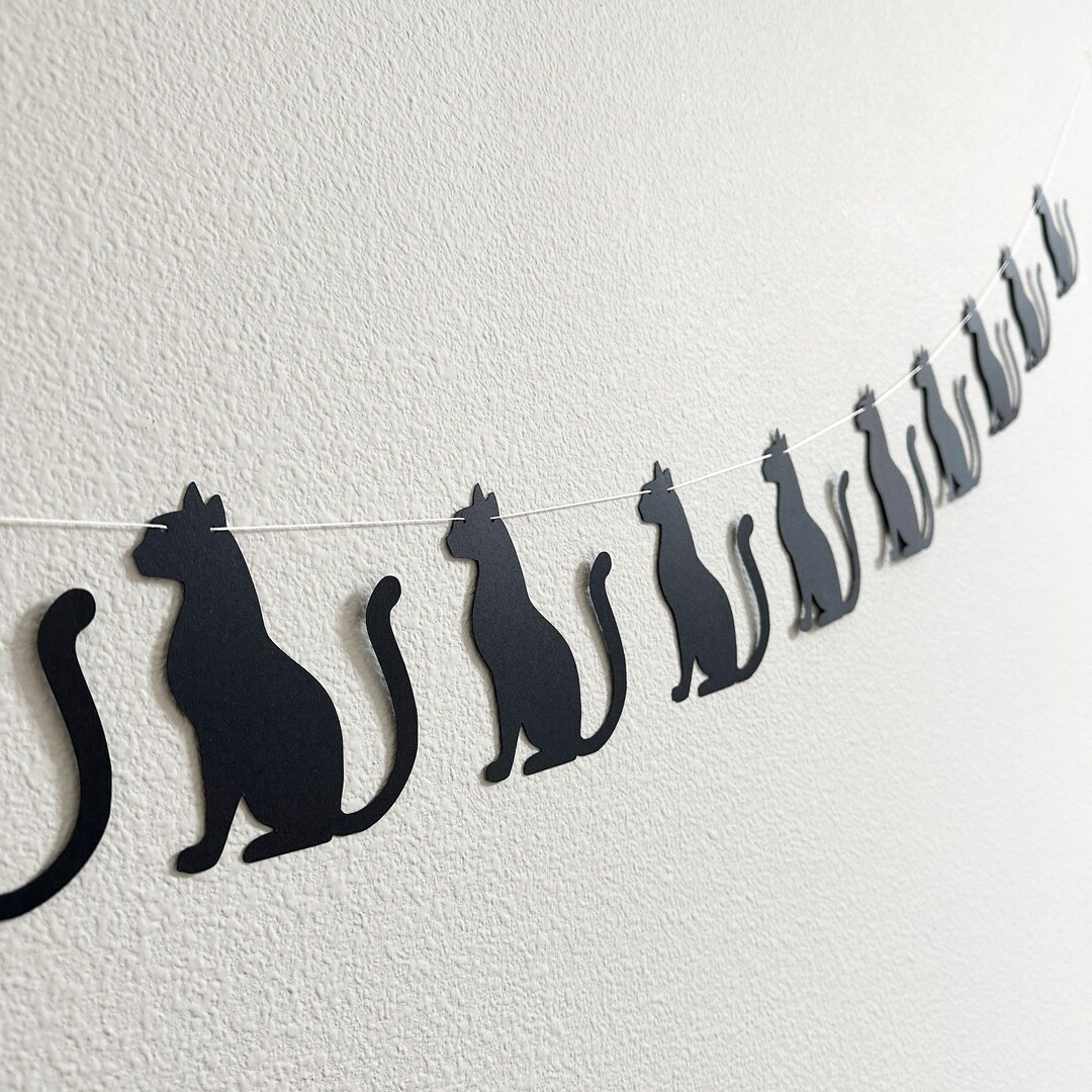 Cat Banner, Cat Garland, Cat Decorations, Cat Themed Party, Crazy Cat ...