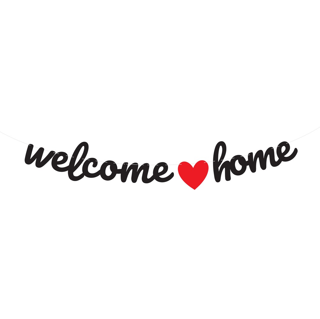 Welcome Home Welcome Home Banner Black Welcome Home Banner - Etsy