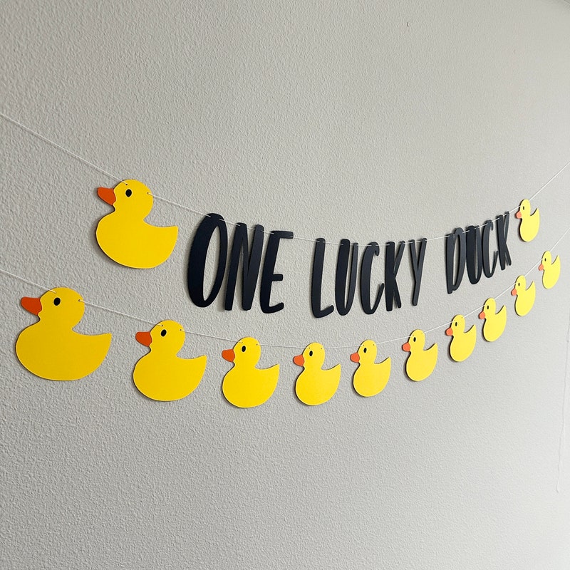 One Lucky Duck Party Sign - Etsy