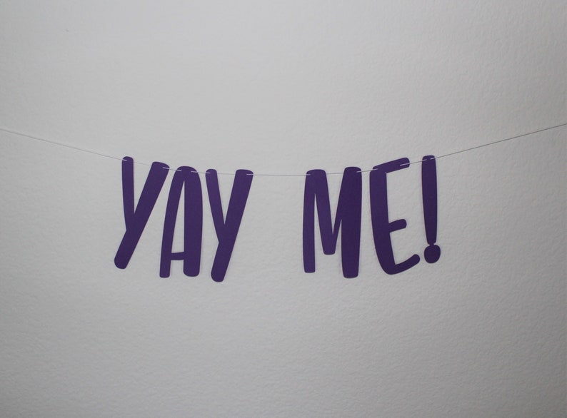 Yay Me Banner Yay Me Custom Banner Yay Me Purple Yay Me - Etsy