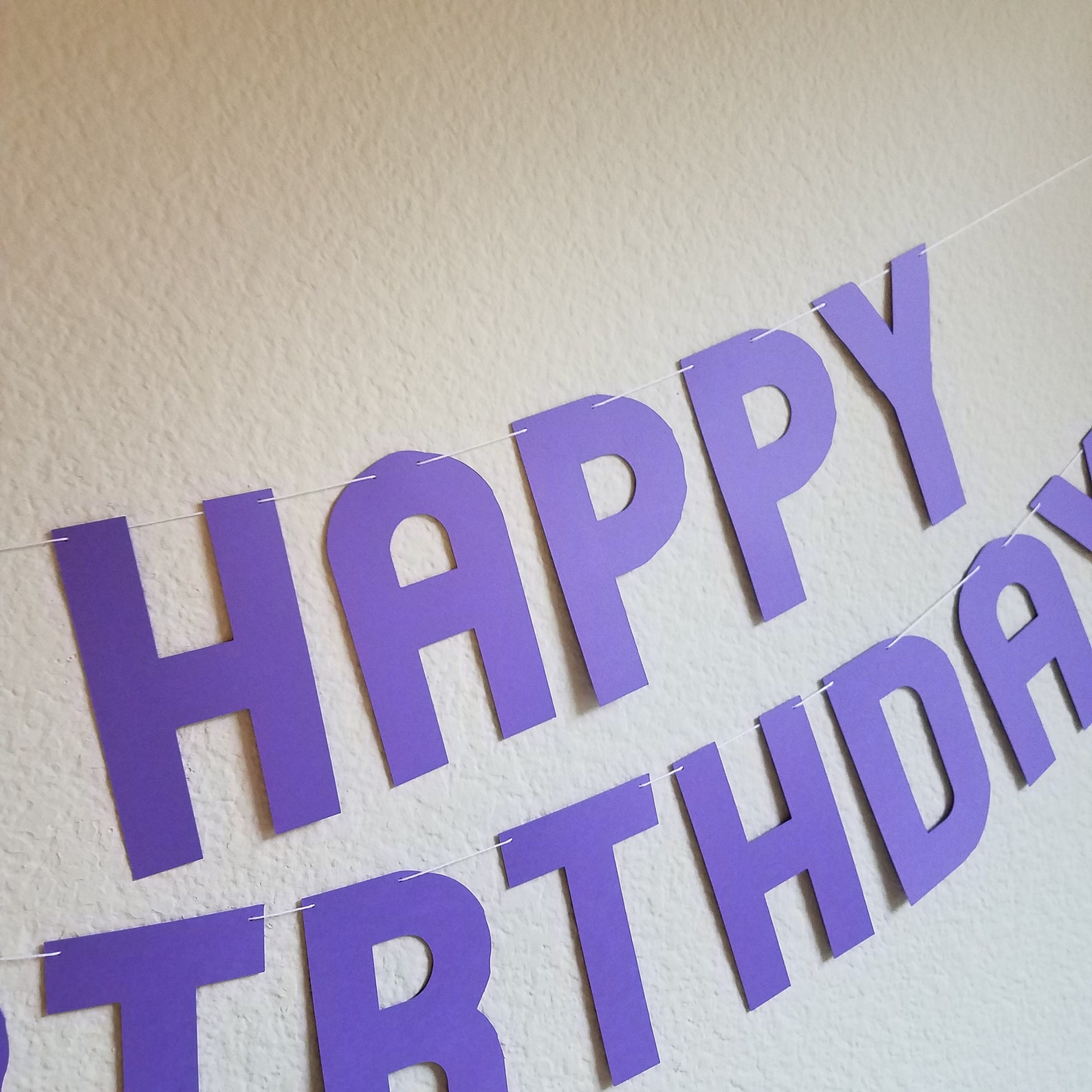 Purple Happy Birthday Banner Purple Birthday Banner Custom - Etsy