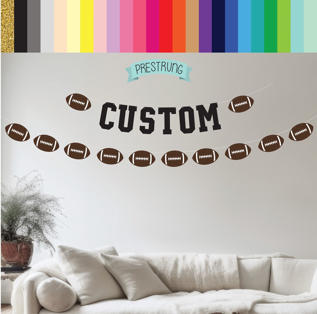 Custom Football Banner, Football Banner, Football Decorations, Football ...