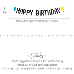 Popsicle Themed Birthday Banner, Summertime Birthday Banner, Summer ...