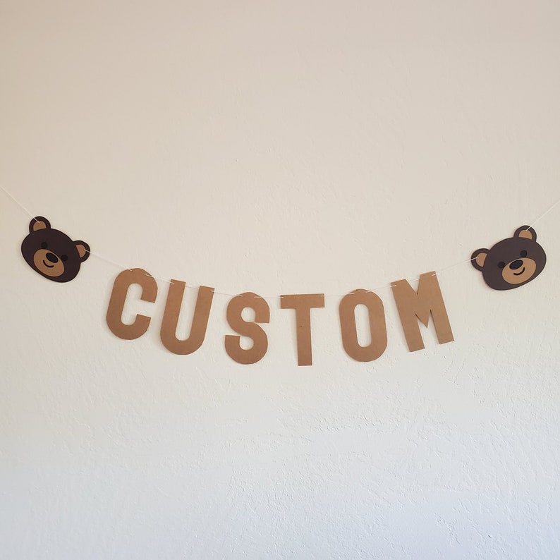 Bear Garland Bear Banner Bear Decor Cute Bear Decorations - Etsy