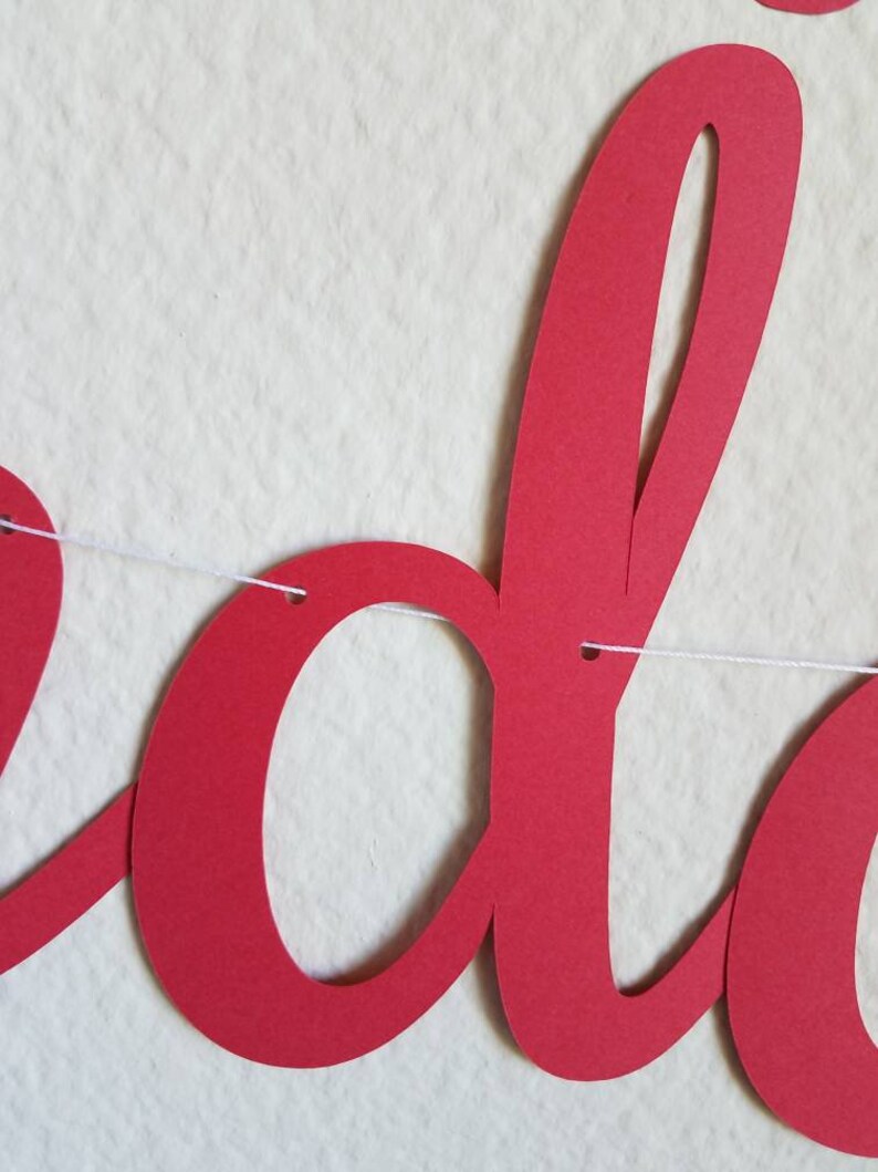 Red Happy Birthday Banner Red Birthday Banner Cursive Red | Etsy