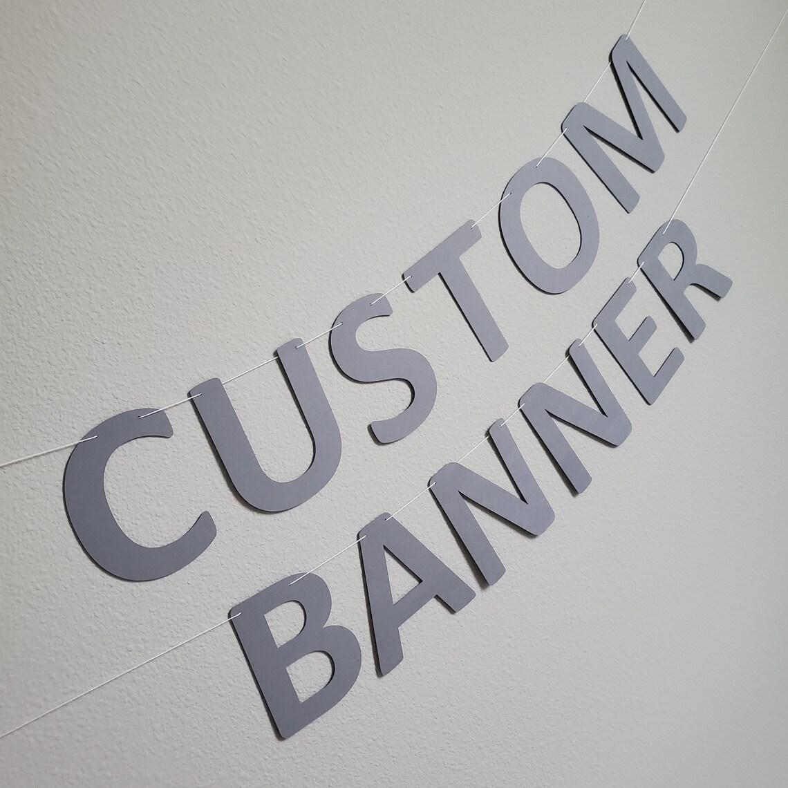 Custom Banner Custom Gray Banner Customizable Banner Custom | Etsy