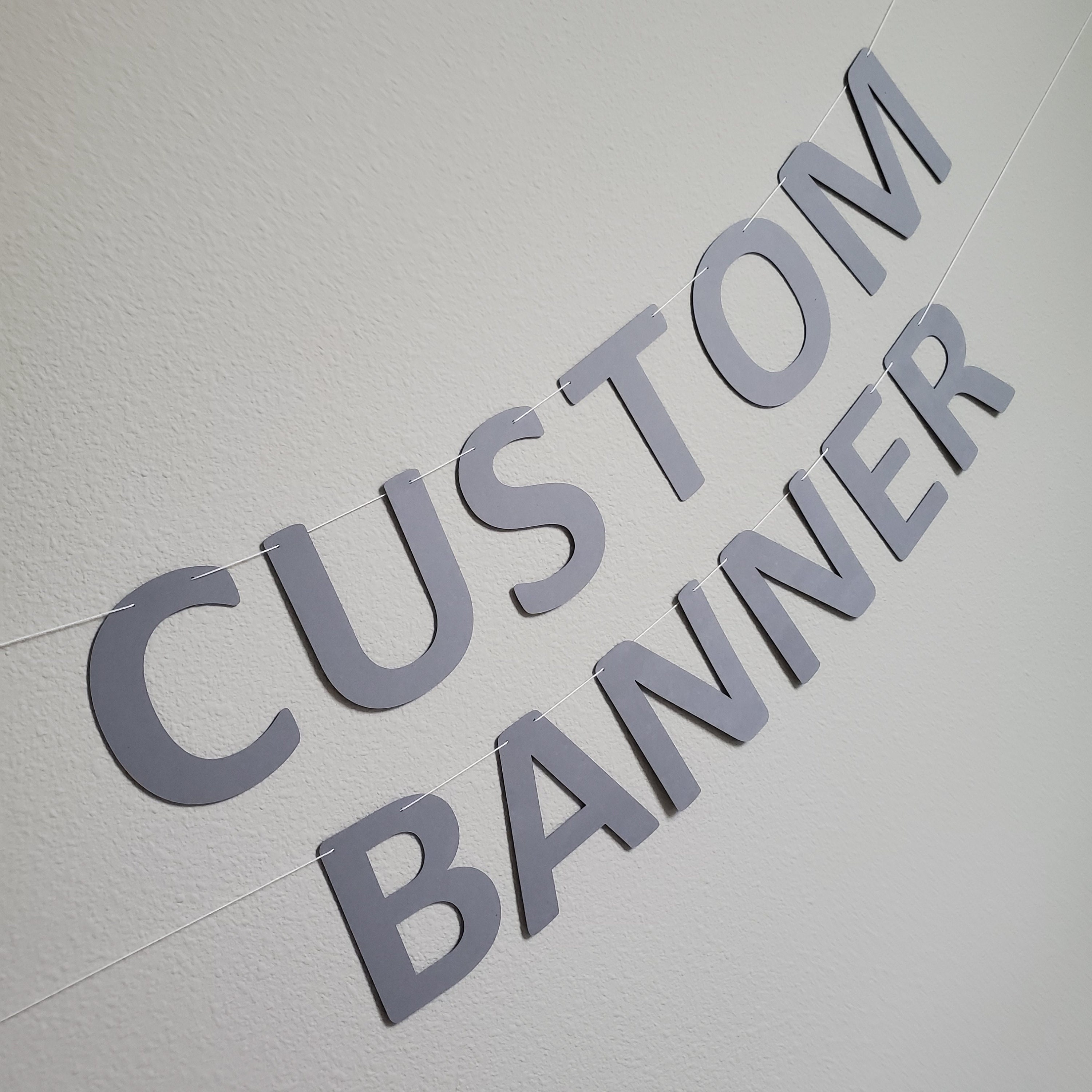 Custom Banner Custom Gray Banner Customizable Banner Custom | Etsy