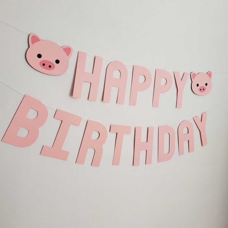 Custom Pig Banner, Custom Pig Birthday Banner, Custom Pig Decorations ...