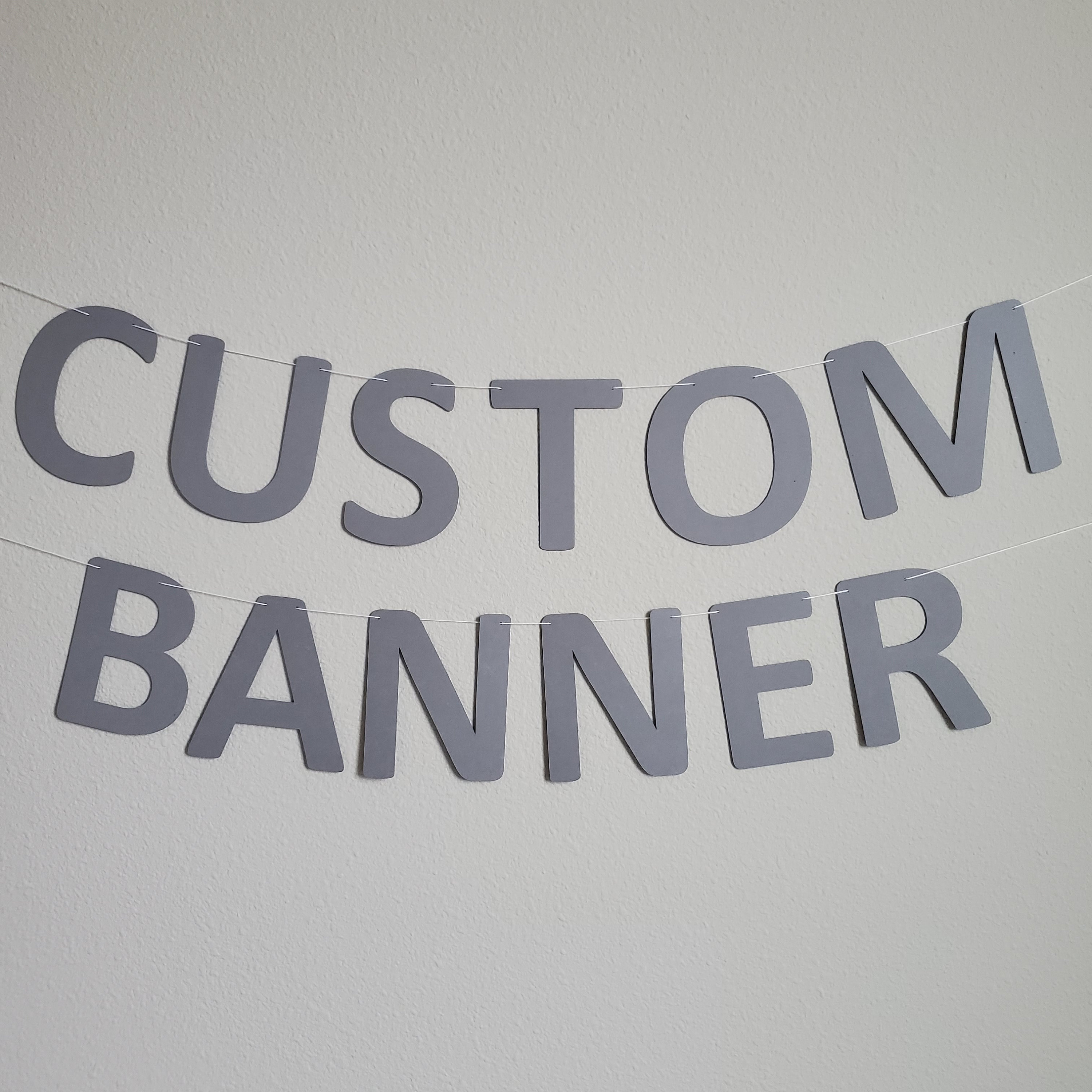 Custom Banner Custom Gray Banner Customizable Banner Custom | Etsy