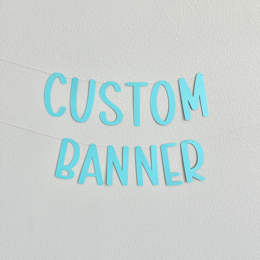 Custom Aqua Banner, Aqua Banner, Aqua Decorations, Aqua Party, Aqua Birthday Banner, Custom ...