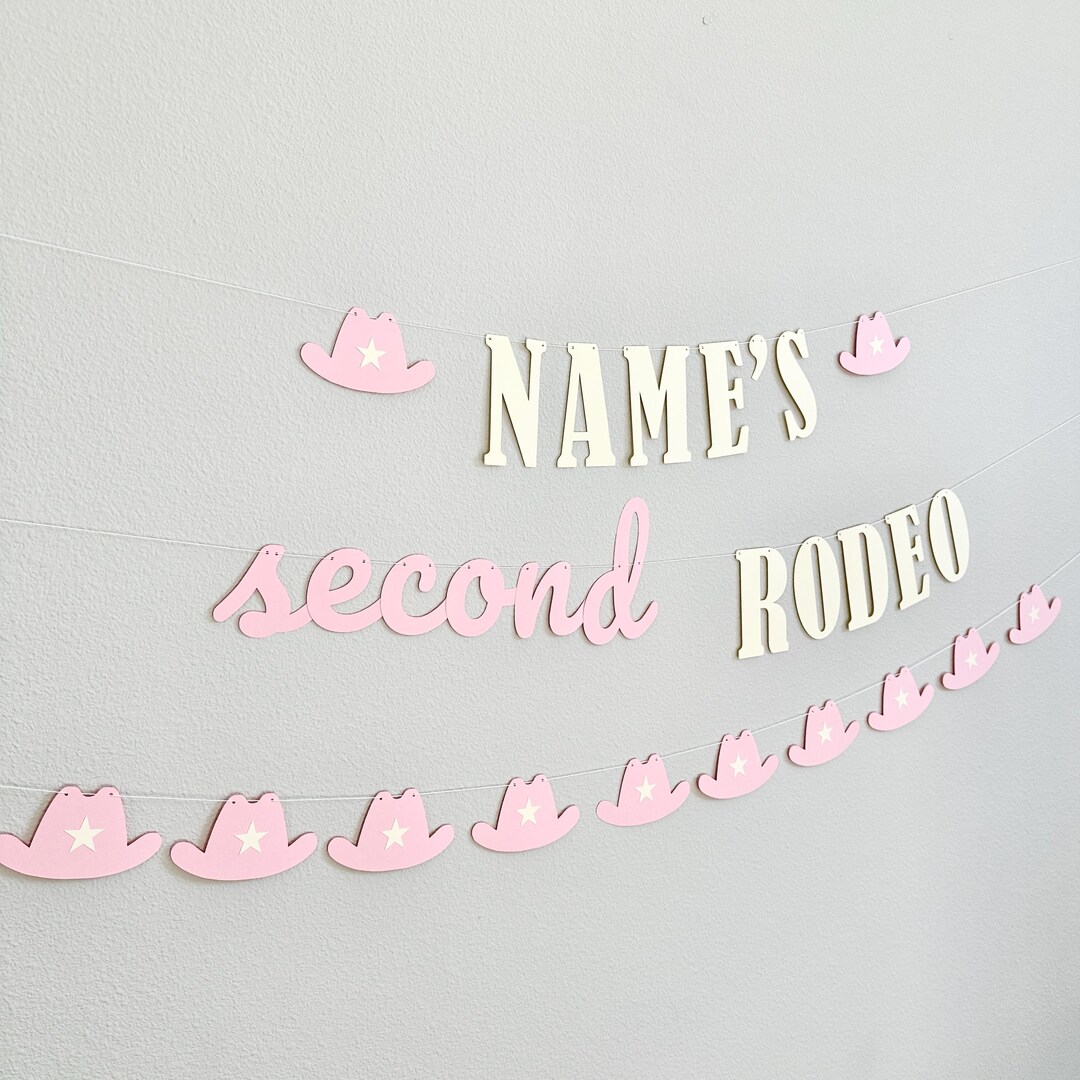 Name's Second Rodeo, 2nd Rodeo Banner, Cowgirl Themed 2nd Birthday ...