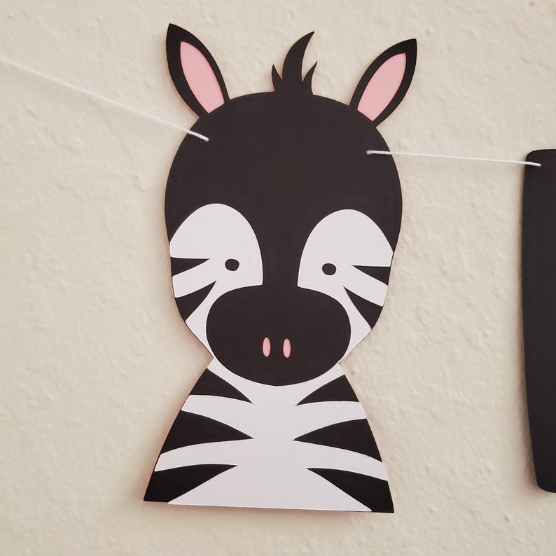 Zebra Banner Zebra Birthday Banner Zebra Garland Zebra | Etsy