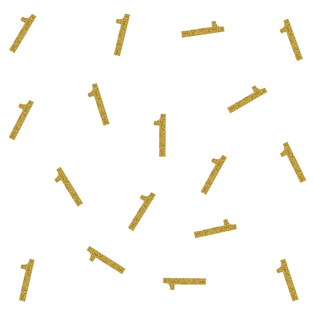 One Confetti, Confetti Number One, First Birthday Confetti, 1st ...